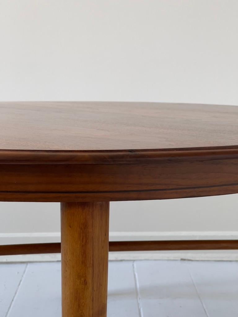 1940s Danish Modern Coffee Table in Solid Nut Wood, Beech and Inlays of ebony. For Sale at 1stDibs