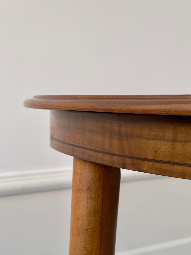 1940s Danish Modern Coffee Table in Solid Nut Wood, Beech and Inlays of ebony. For Sale at 1stDibs