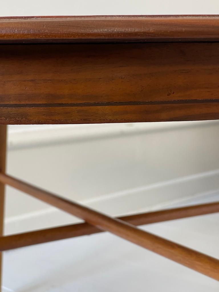 1940s Danish Modern Coffee Table in Solid Nut Wood, Beech and Inlays of ebony. For Sale at 1stDibs