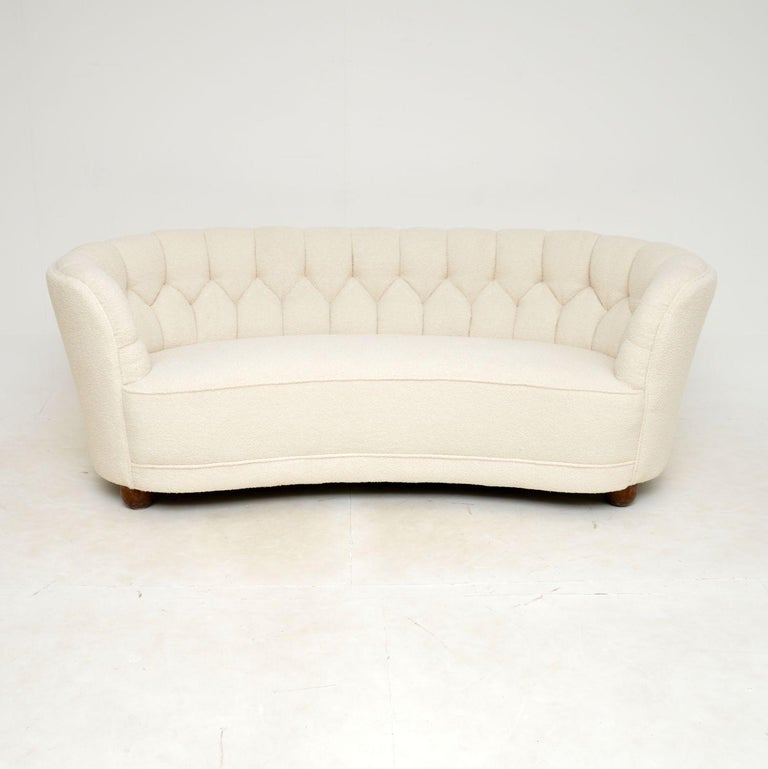 1940s Danish Vintage Banana Cocktail Sofa For Sale at 1stDibs
