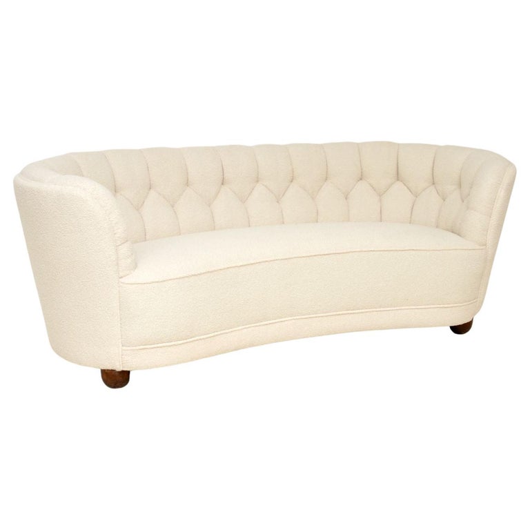 1940s Danish Vintage Banana Cocktail Sofa For Sale at 1stDibs