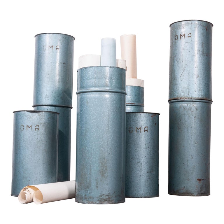 1940s Decorative Large Architectural Plan/Storage Tubes at 1stDibs