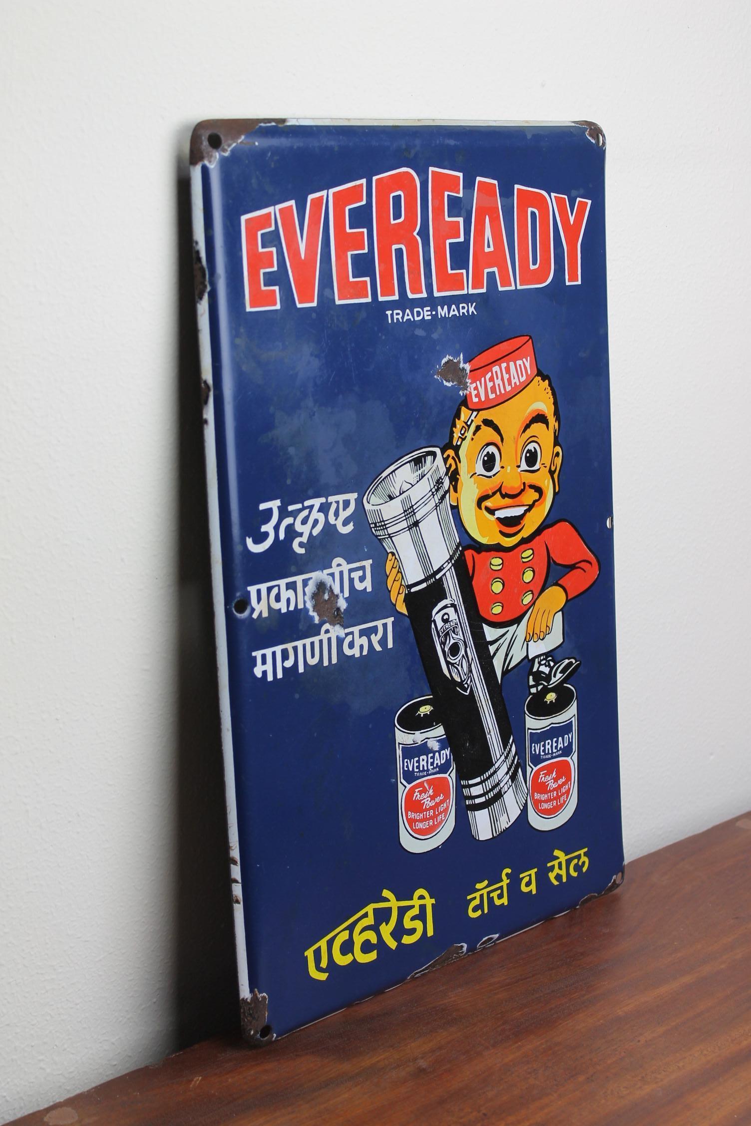 1940s Enamel Sign for Eveready Batteries For Sale at 1stDibs | old ...