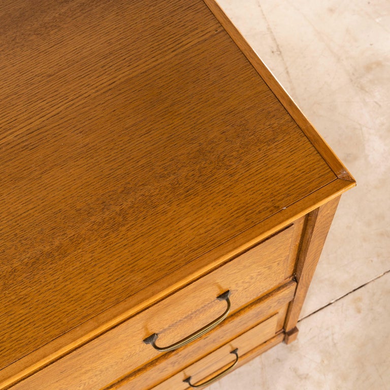 1940's English Milliners Bank of Drawers, Four Drawer For Sale at 1stDibs