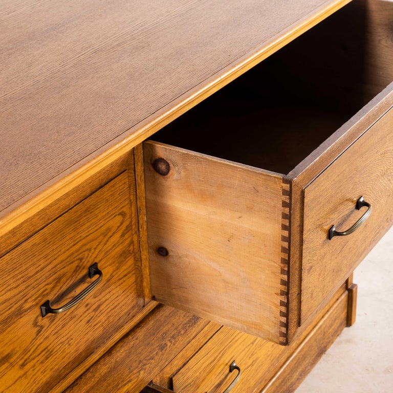 1940's English Milliners Bank of Drawers, Four Drawer For Sale at 1stDibs