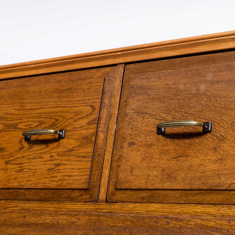 1940's English Milliners Bank of Drawers, Four Drawer For Sale at 1stDibs
