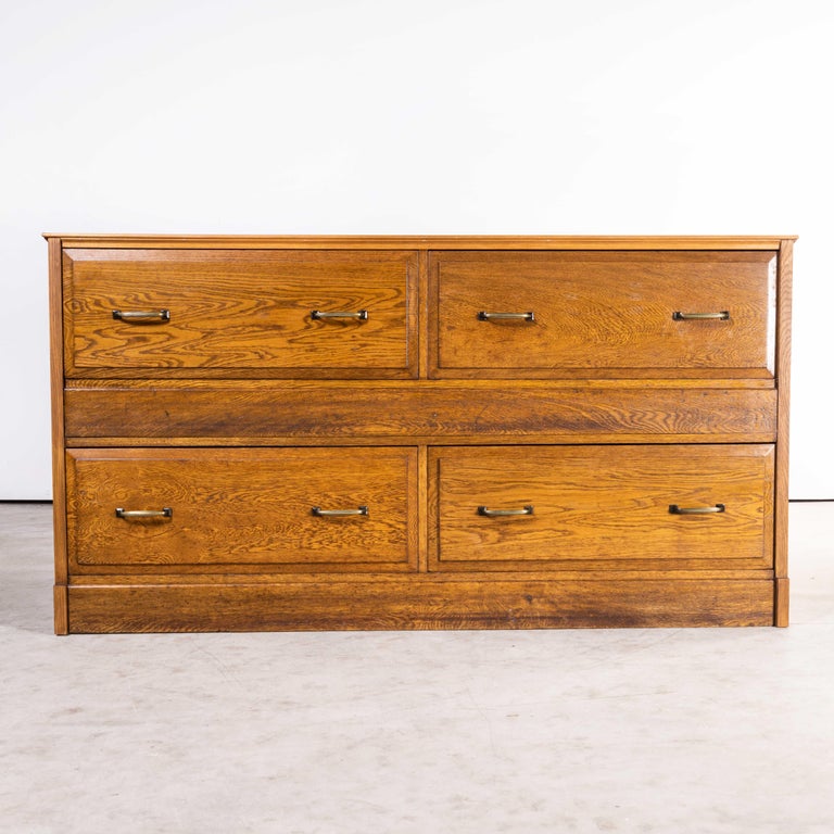 1940's English Milliners Bank of Drawers, Four Drawer For Sale at 1stDibs
