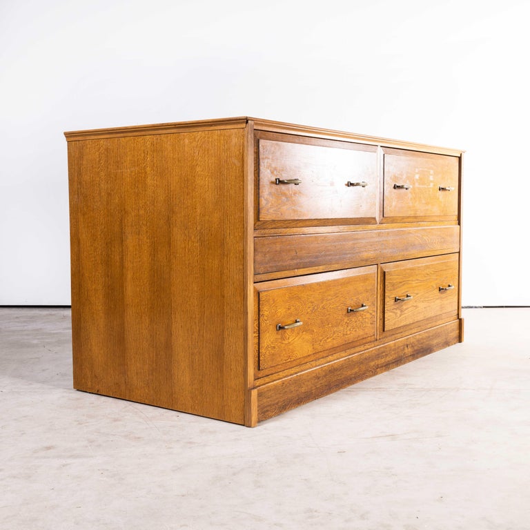 1940's English Milliners Bank of Drawers, Four Drawer For Sale at 1stDibs