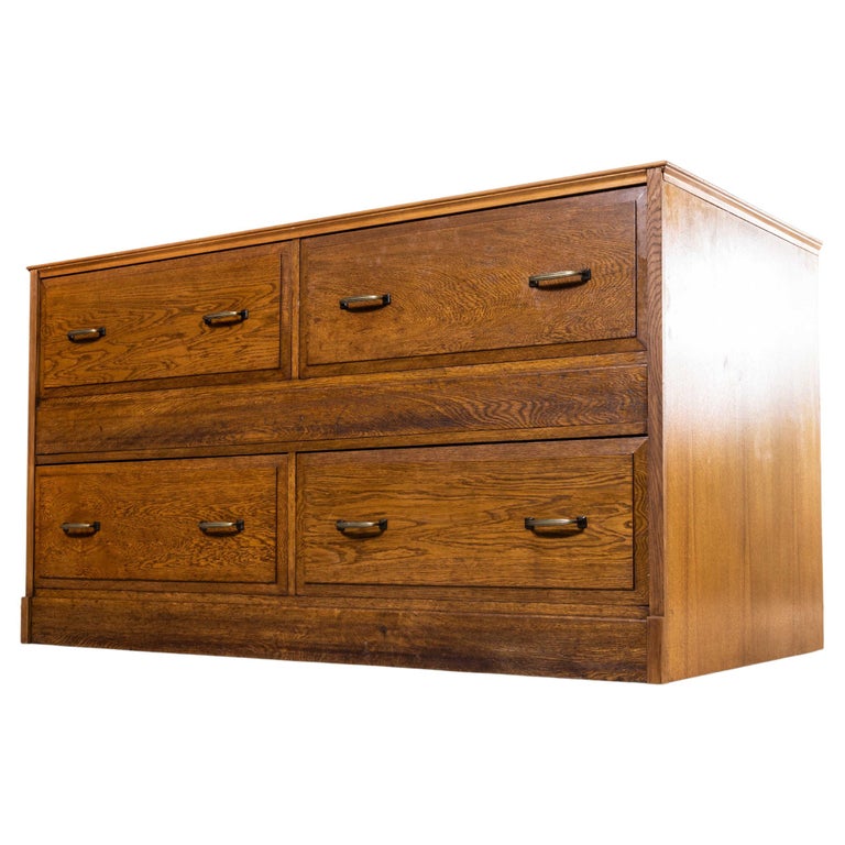 1940's English Milliners Bank of Drawers, Four Drawer For Sale at 1stDibs