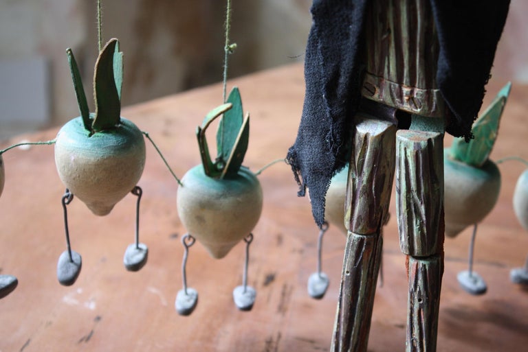 1940's Folk Art John Carr's Jacquard Puppets The Turnip's, Scarecrow ...