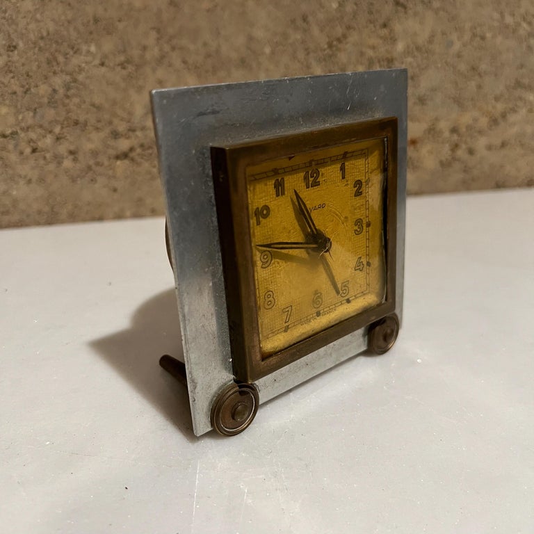 1940s France Bayard Art Deco Square Table Clock Decorative Vintage ...