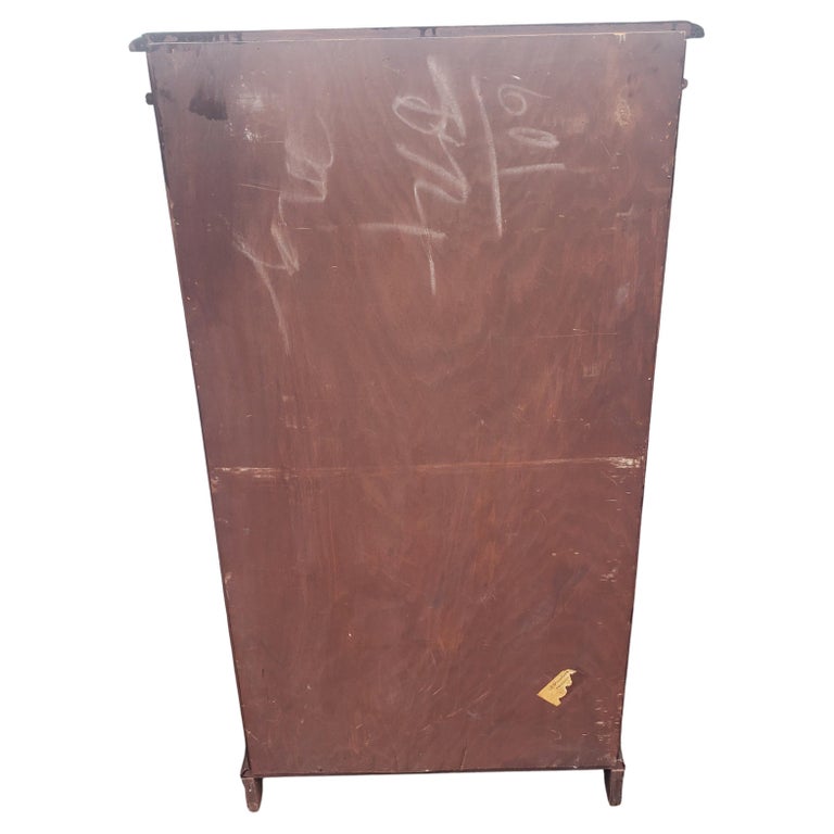 1940s Frankson Furniture Mahogany Chippendale 4-Tier Narrow Bookcase ...
