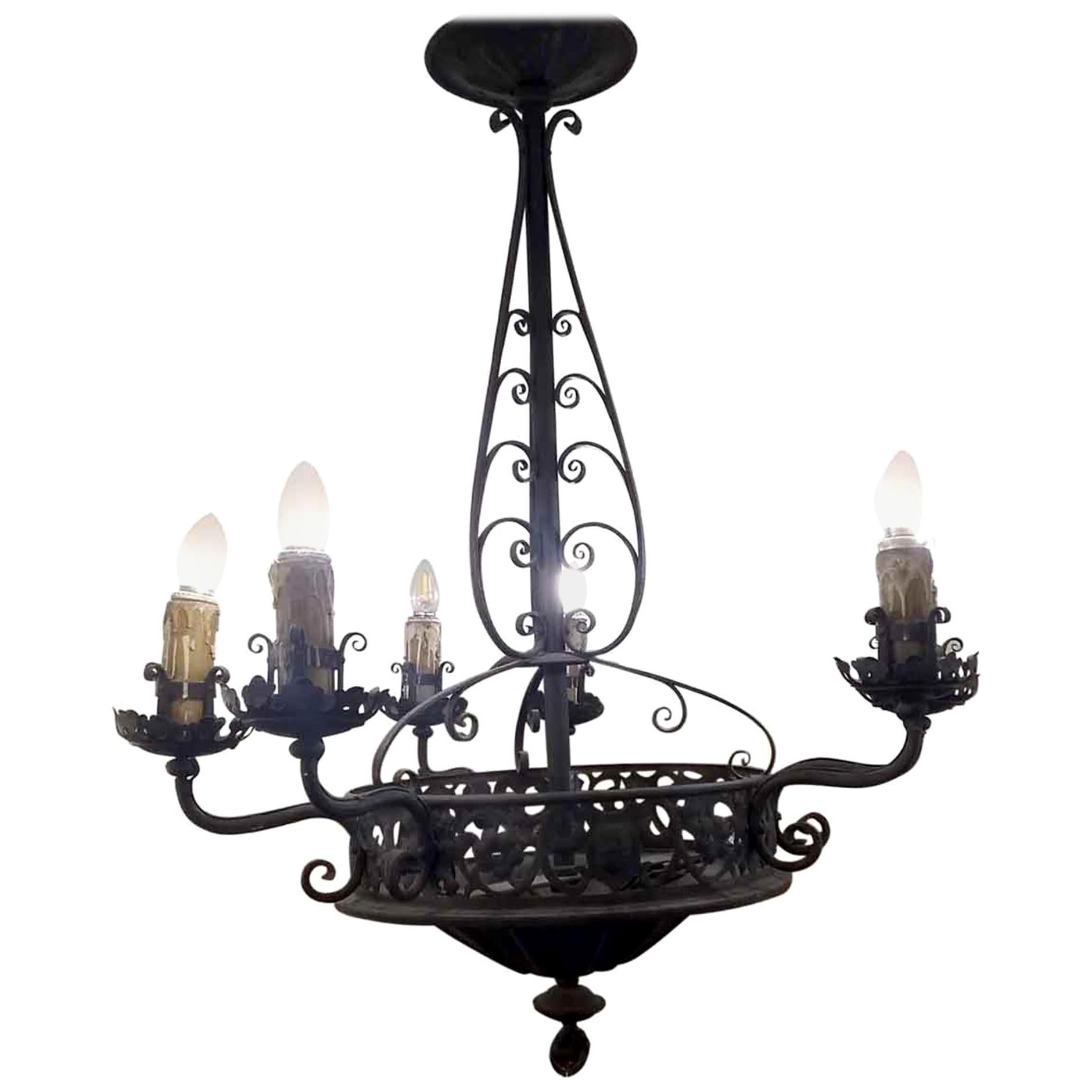 Lustre En Fer Forg