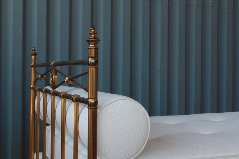 1940s French Brass Daybed in the Style of Maison Jansen. at 1stDibs
