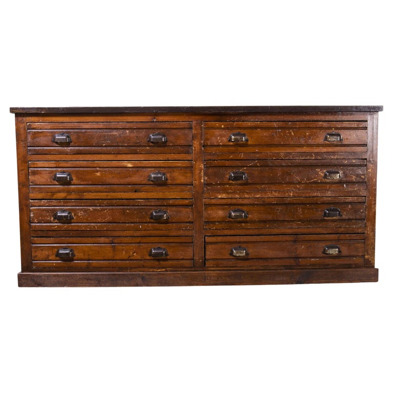 1940's French Chest of Drawers, Eight Drawer at 1stDibs
