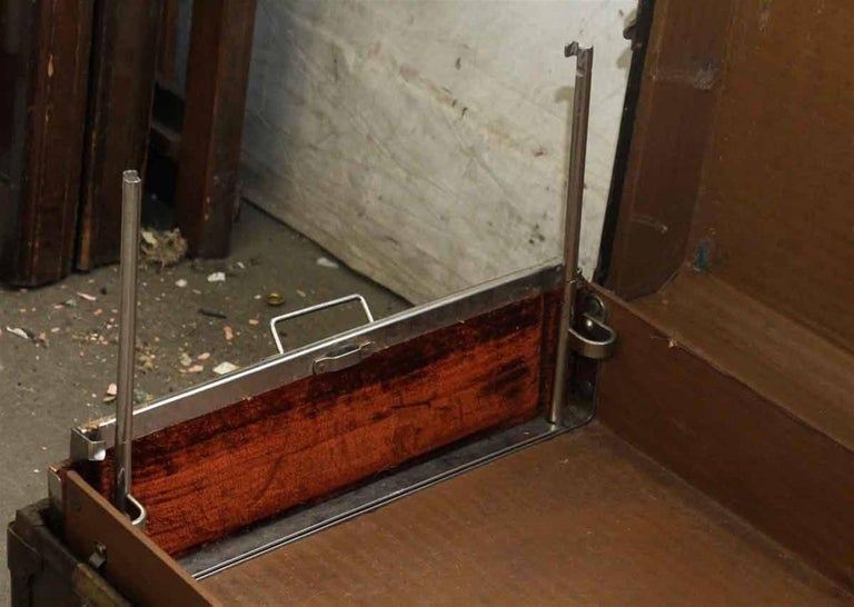 1940s French Large Brown Trunk For Sale at 1stDibs