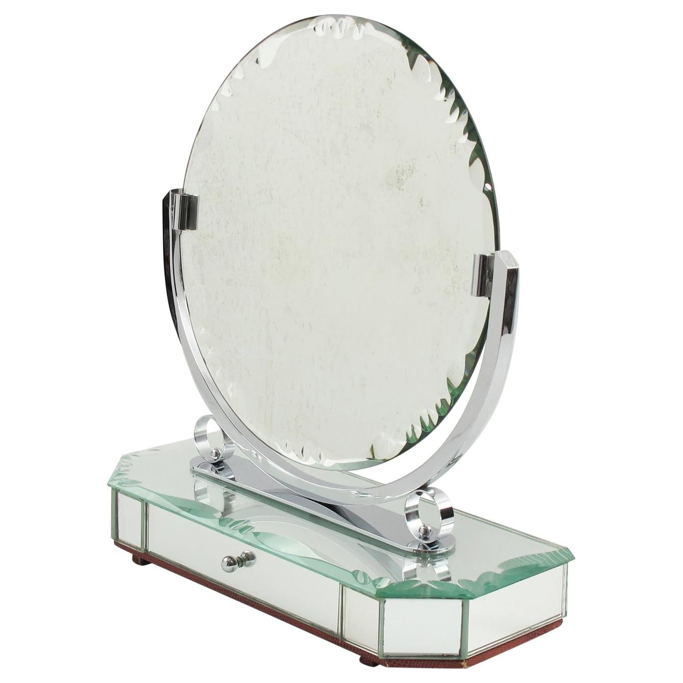 19th Century Hand-Carved Black Forest Vanity Mirror-Box For Sale at 1stdibs