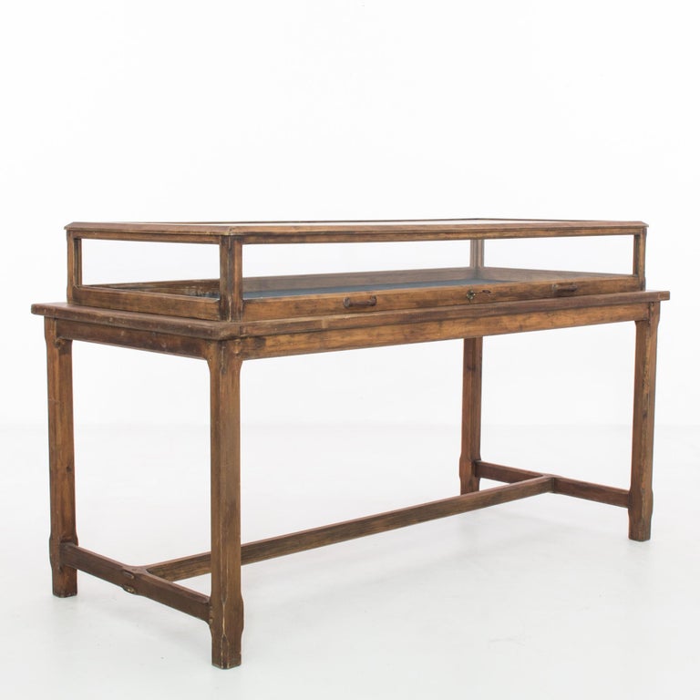 1940s French Wood and Glass Shop Counter at 1stDibs