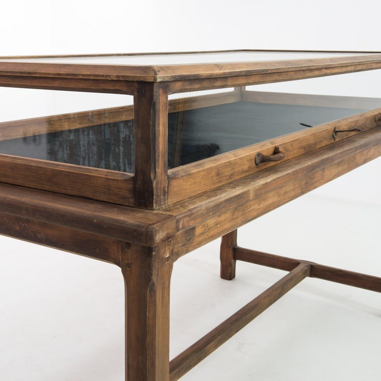 1940s French Wood and Glass Shop Counter at 1stDibs