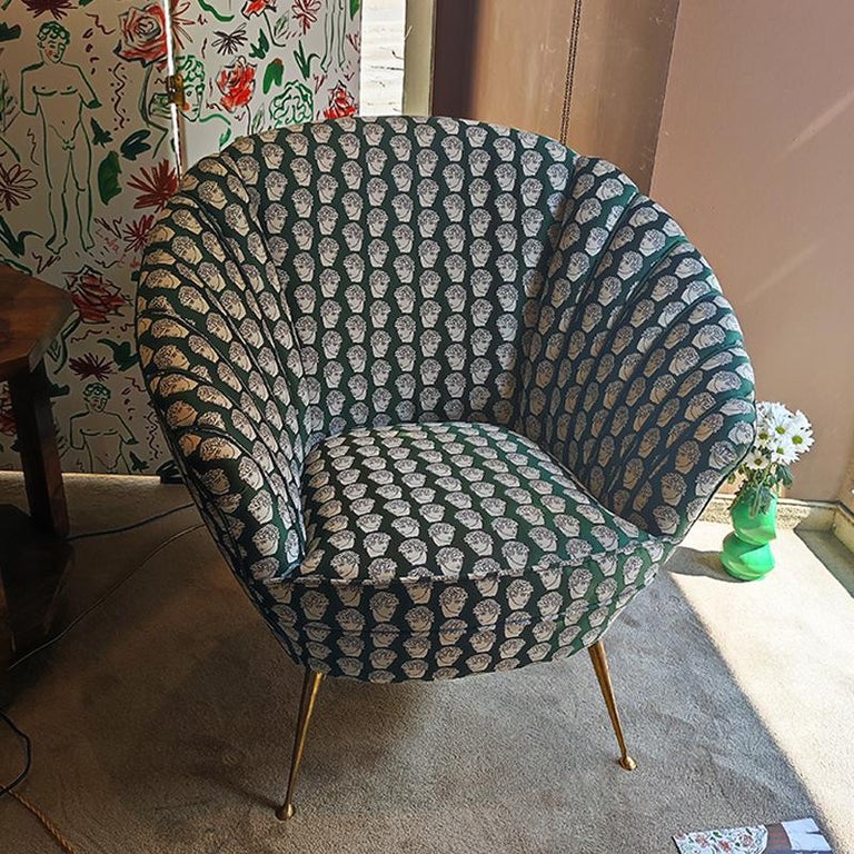 1940s Gorgeous Armchair with Rubelli Fabric by Luke Edward Hall, Made ...