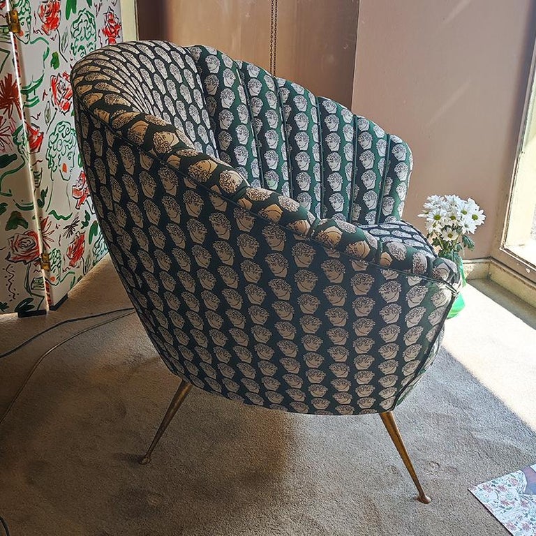1940s Gorgeous Armchair with Rubelli Fabric by Luke Edward Hall, Made ...