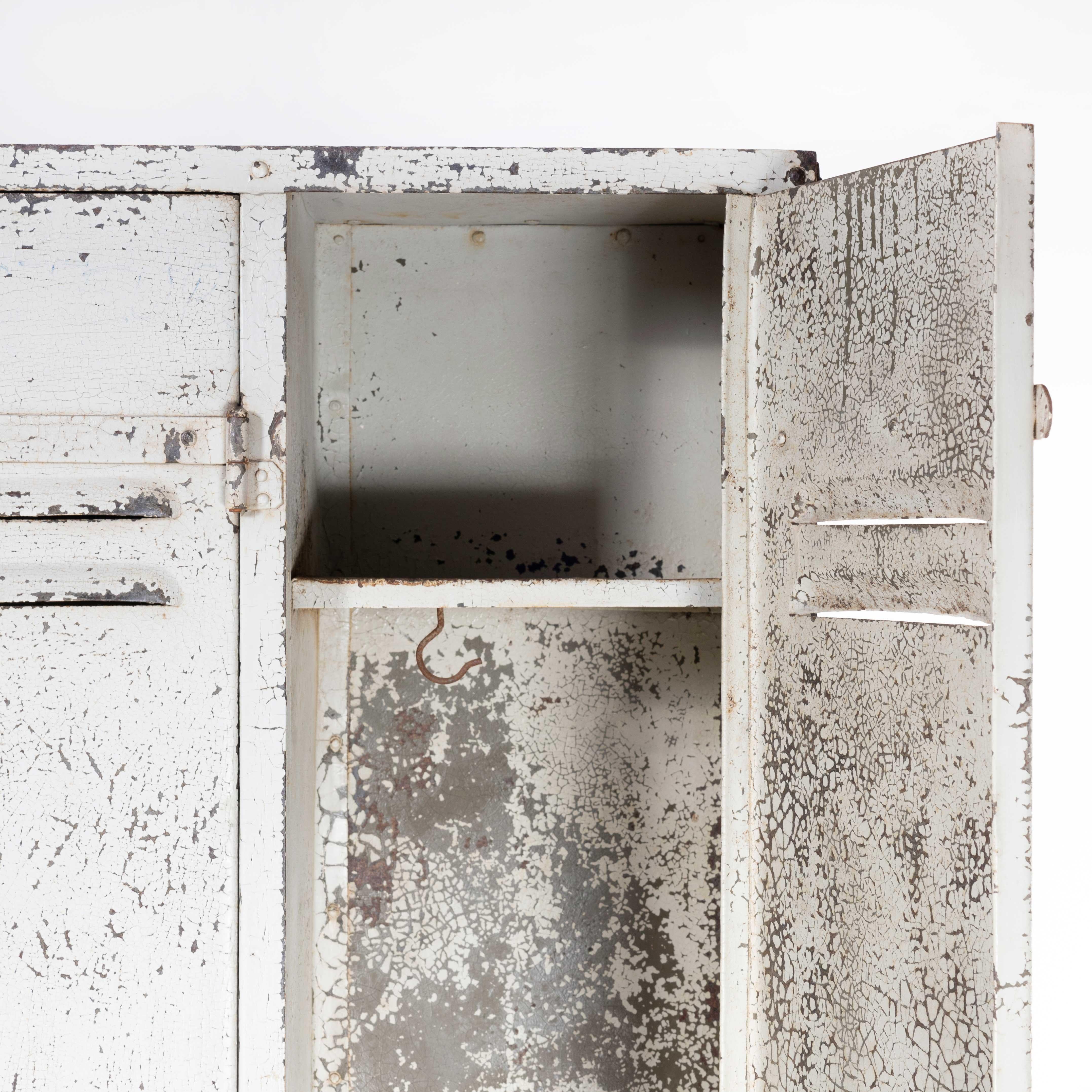 1940s Heavy Duty French Steel Industrial Locker For Sale at 1stDibs