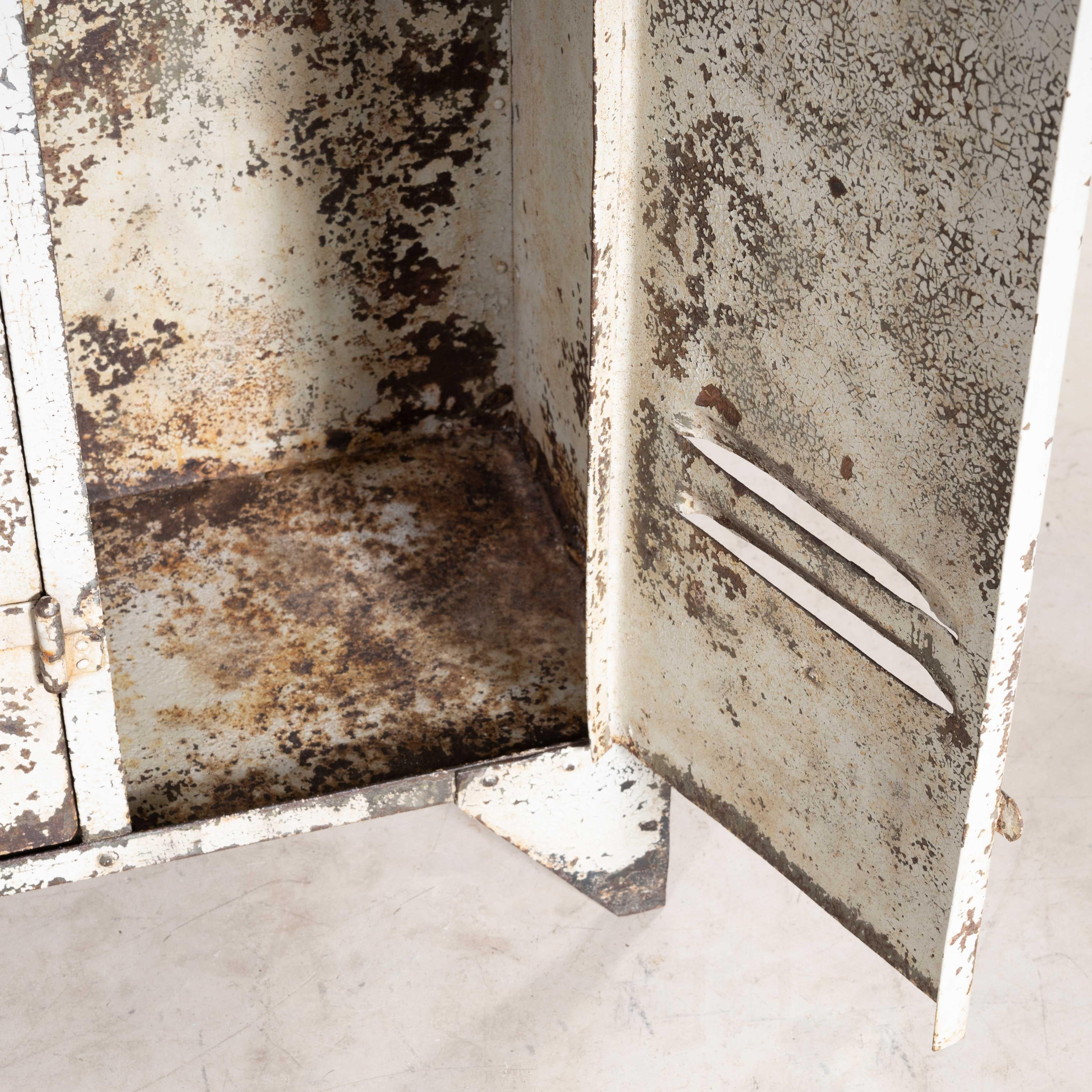 1940s Heavy Duty French Steel Industrial Locker For Sale at 1stDibs