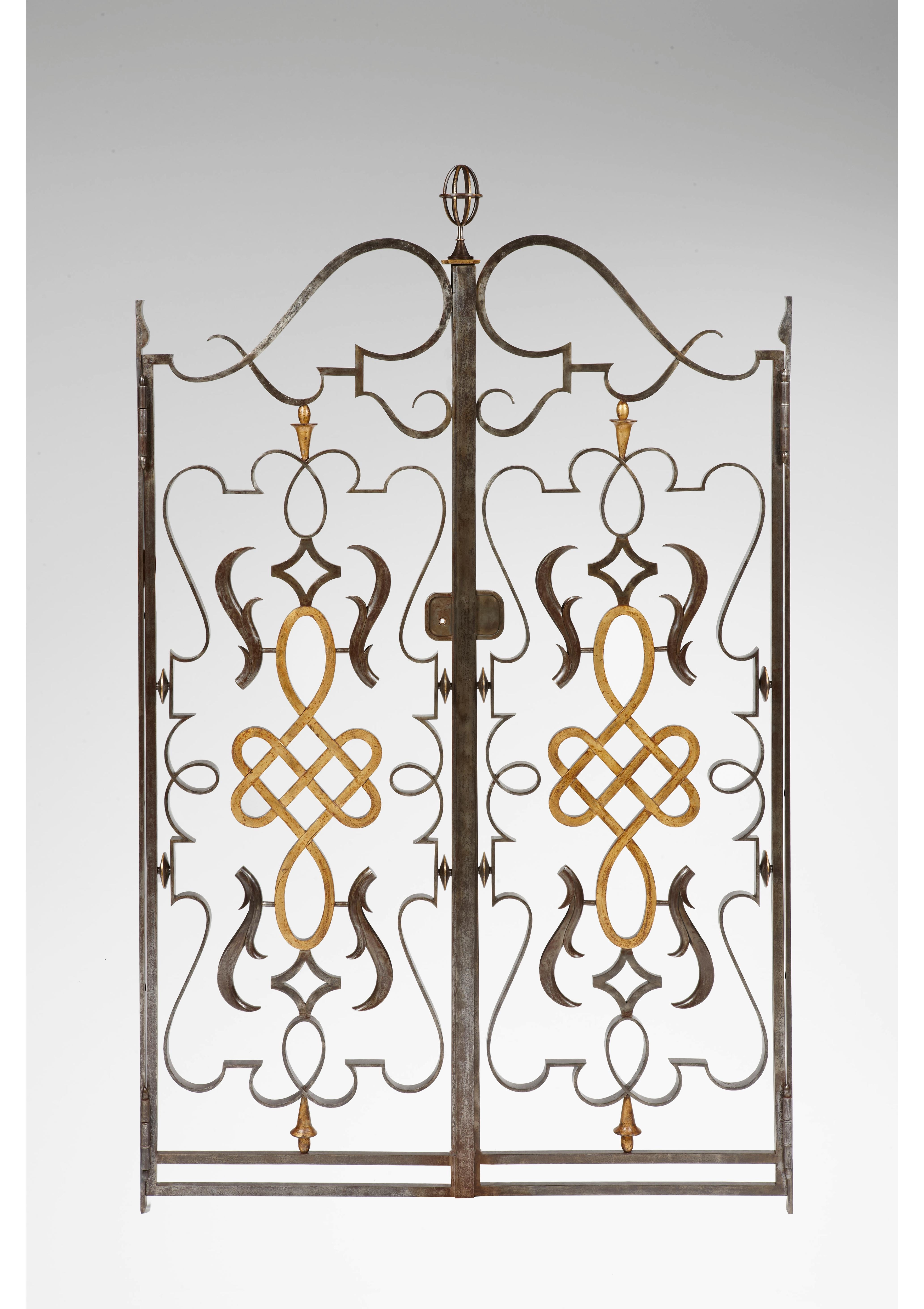 1940s Interior Wrought Iron Gates by Gilbert Poillerat For Sale at 1stDibs