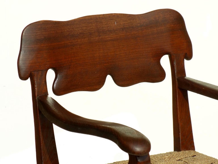 1940s Italian Design Gaudì Style Rope and Wood Pair of Chairs at 1stDibs