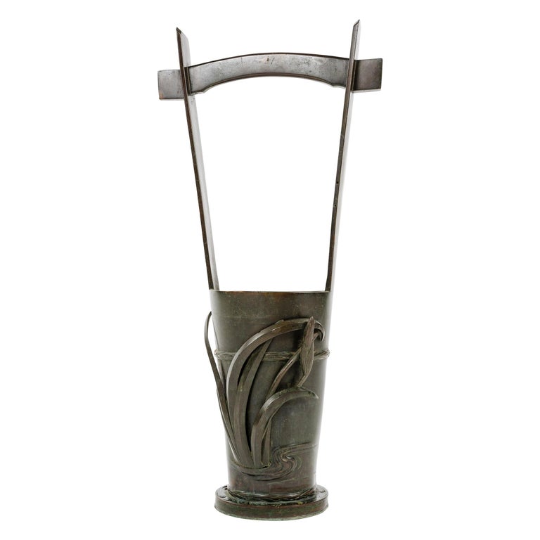 1940s Japanese Bronze Umbrella Stand at 1stDibs