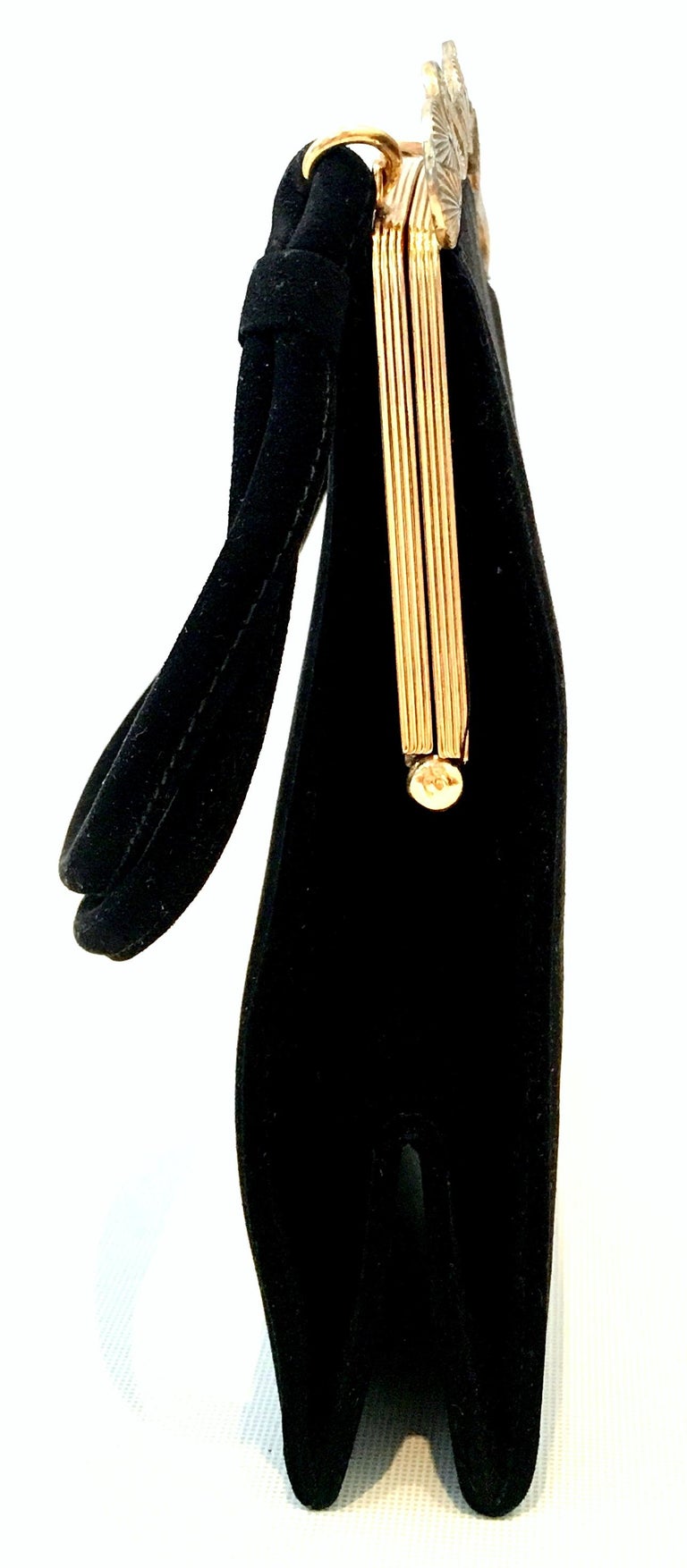 1940'S Kid Leather and Gilt Brass Marcasite "Dragonfly" Hand Bag By ...