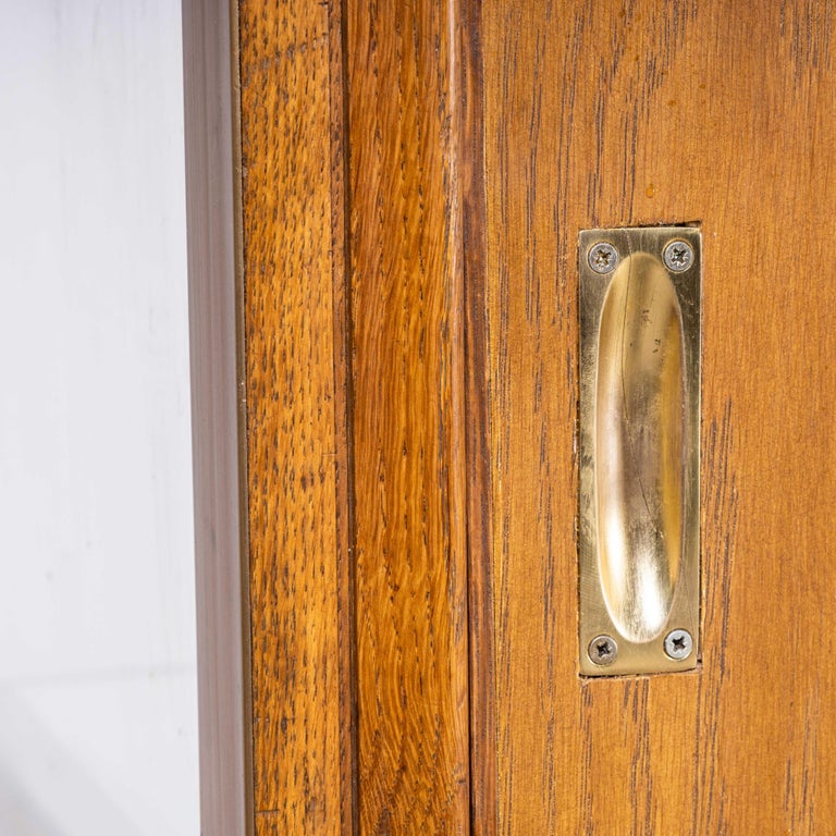 1940's Large Rectangular Pollard and Co Brass Haberdashery Cabinet, 18 ...