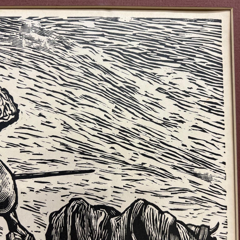 1940s Leopoldo Méndez Farm Workers Woodcut Print Mexican Revolution Art ...