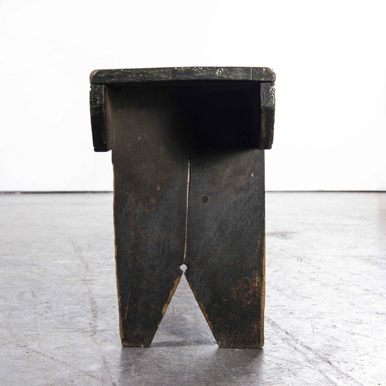 1940's Long British Railway Green Station Bench at 1stDibs