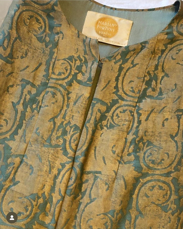 Rare 1940's Mariano Fortuny Stenciled Jacket For Sale at 1stDibs