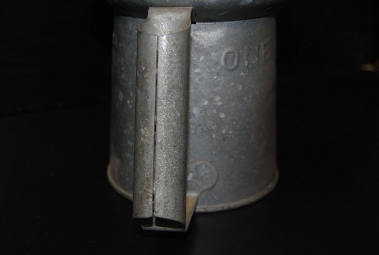 1940s Metal Galvanized Industrial Liquid Can For Sale at 1stDibs