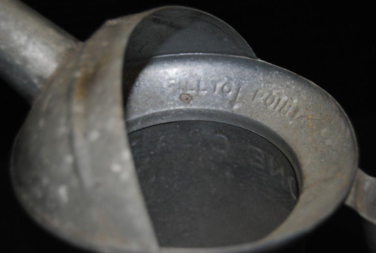 1940s Metal Galvanized Industrial Liquid Can For Sale at 1stDibs