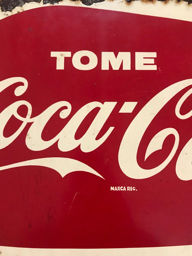 Vintage 1940’s Mexican Coca Cola Tin Sign at 1stDibs | classic coca ...