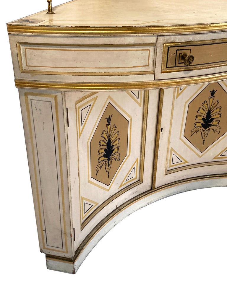 1940s Neoclassical Style Painted and Gilded Corner Etagere For Sale at ...