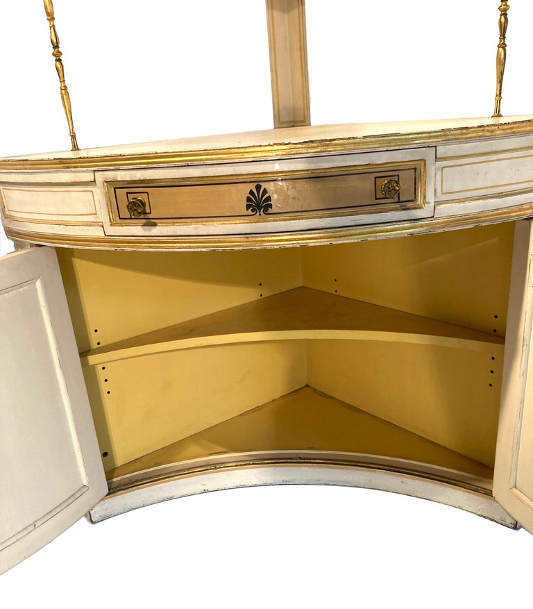 1940s Neoclassical Style Painted and Gilded Corner Etagere For Sale at ...