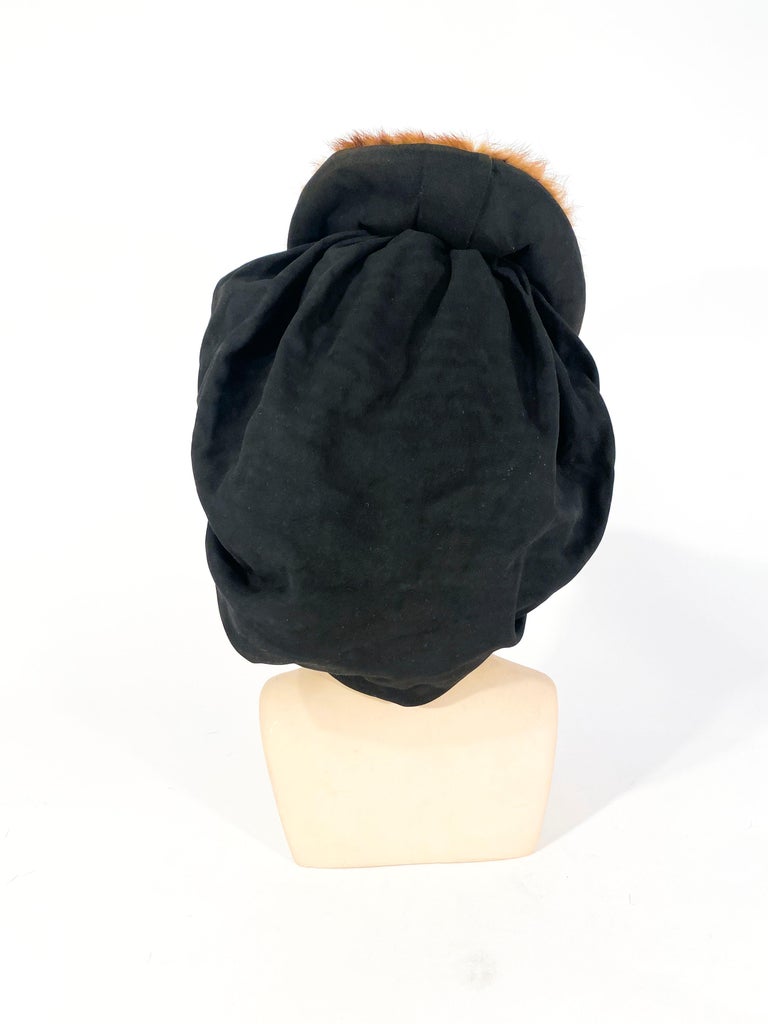 1940s Nutria Fur and Suede Leather Snood Hat at 1stDibs | nutria fur ...