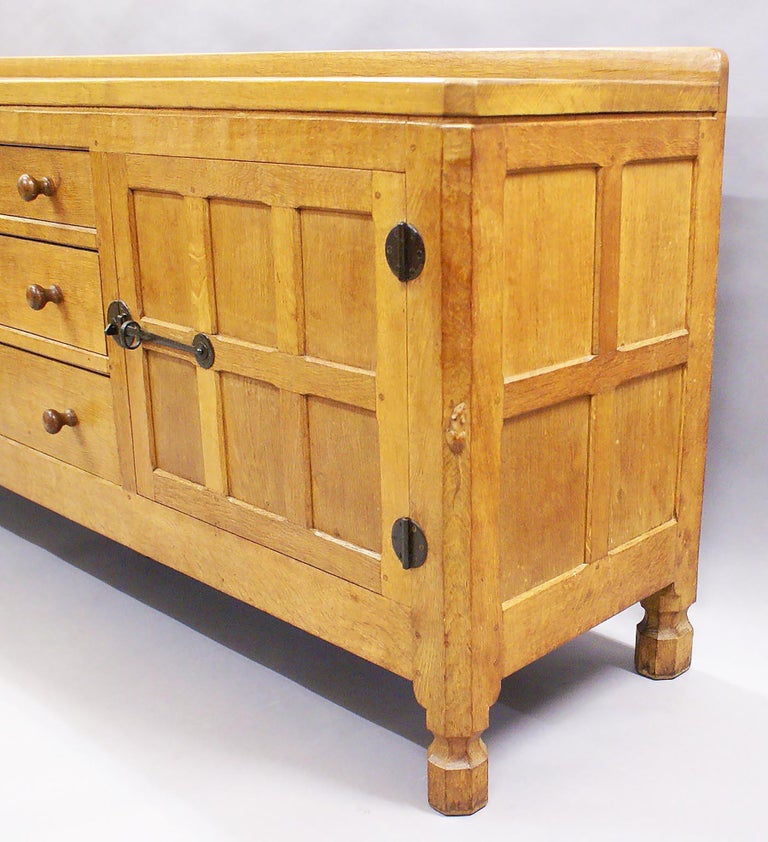 1940s Oak ‘Mouseman’ Sideboard at 1stDibs