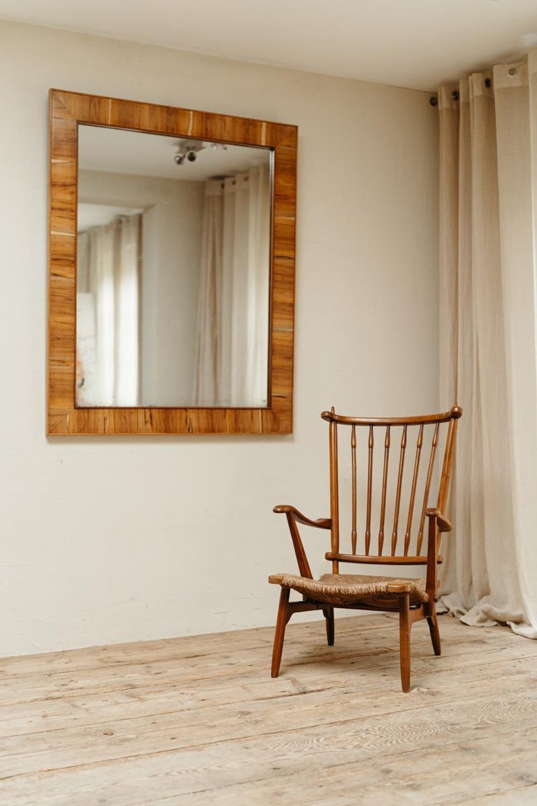 1940's Occasional French Yewwood and Pitchpine Mirror For Sale at 1stDibs