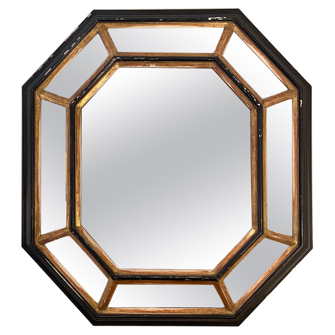 Octagonal Beveled Mirror Circa 1940 France at 1stDibs