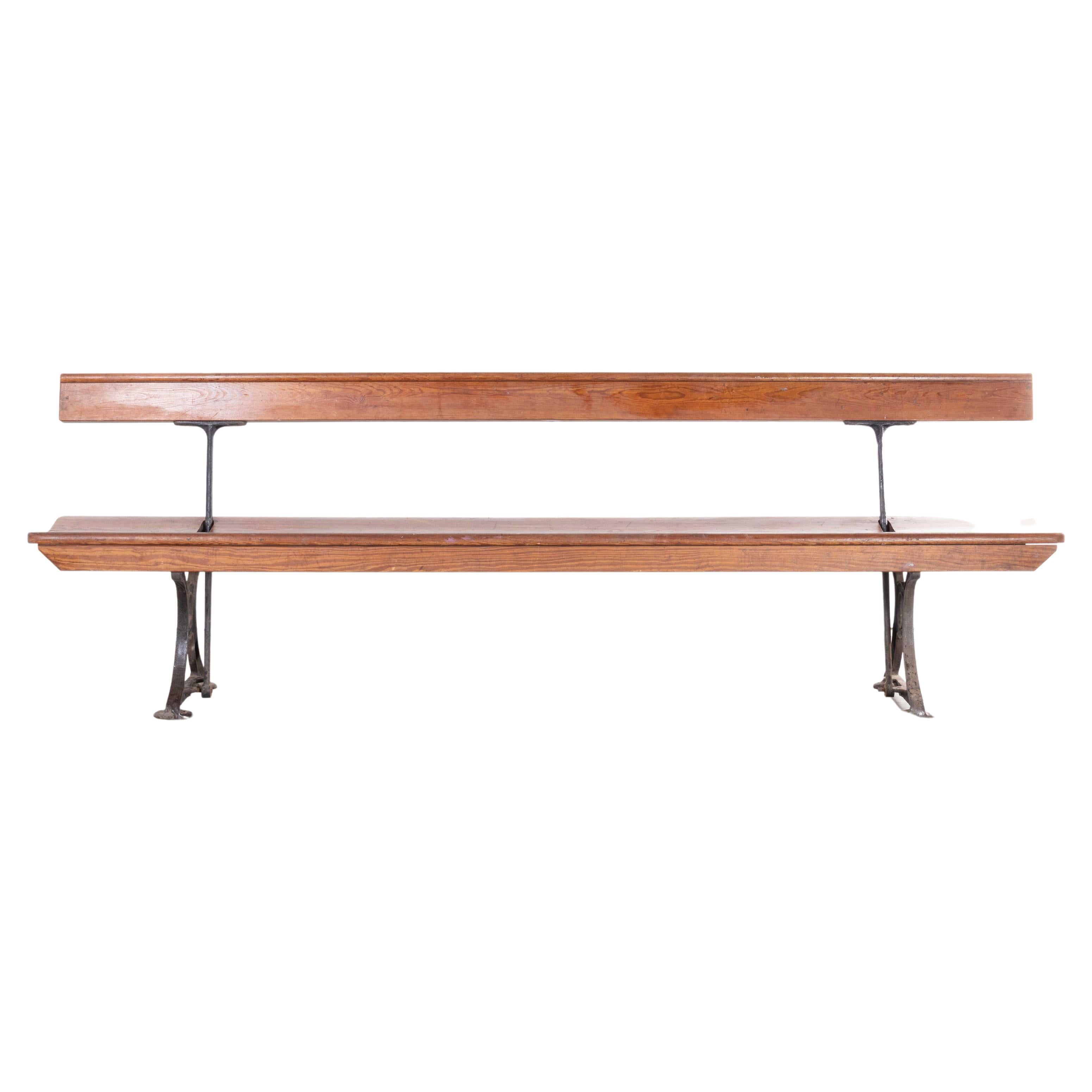 Antique American Railroad Station Bench at 1stDibs | railroad bench ...