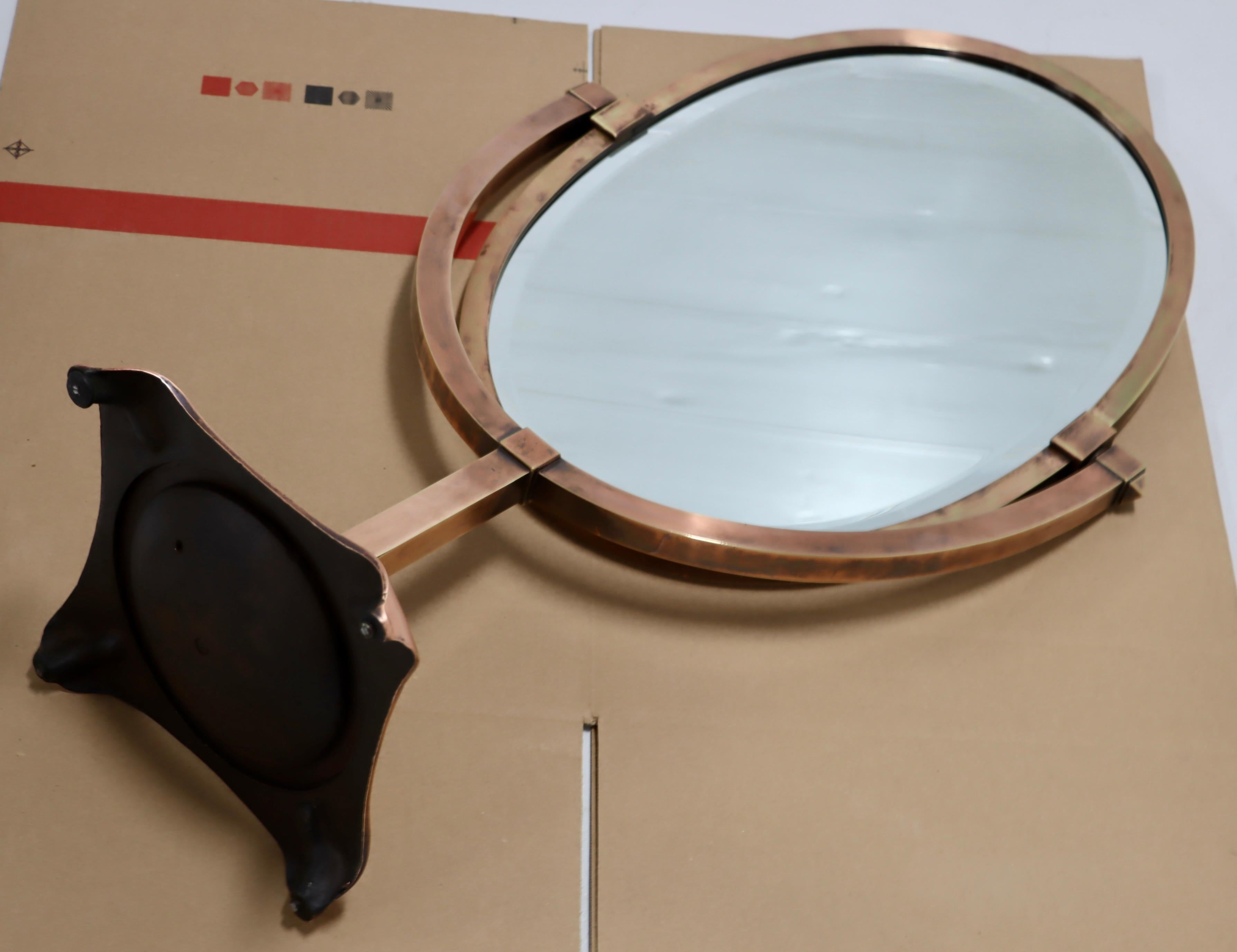 1940's Patinated Copper Large Vanity Mirror By JR Palmenberg's and Sons ...