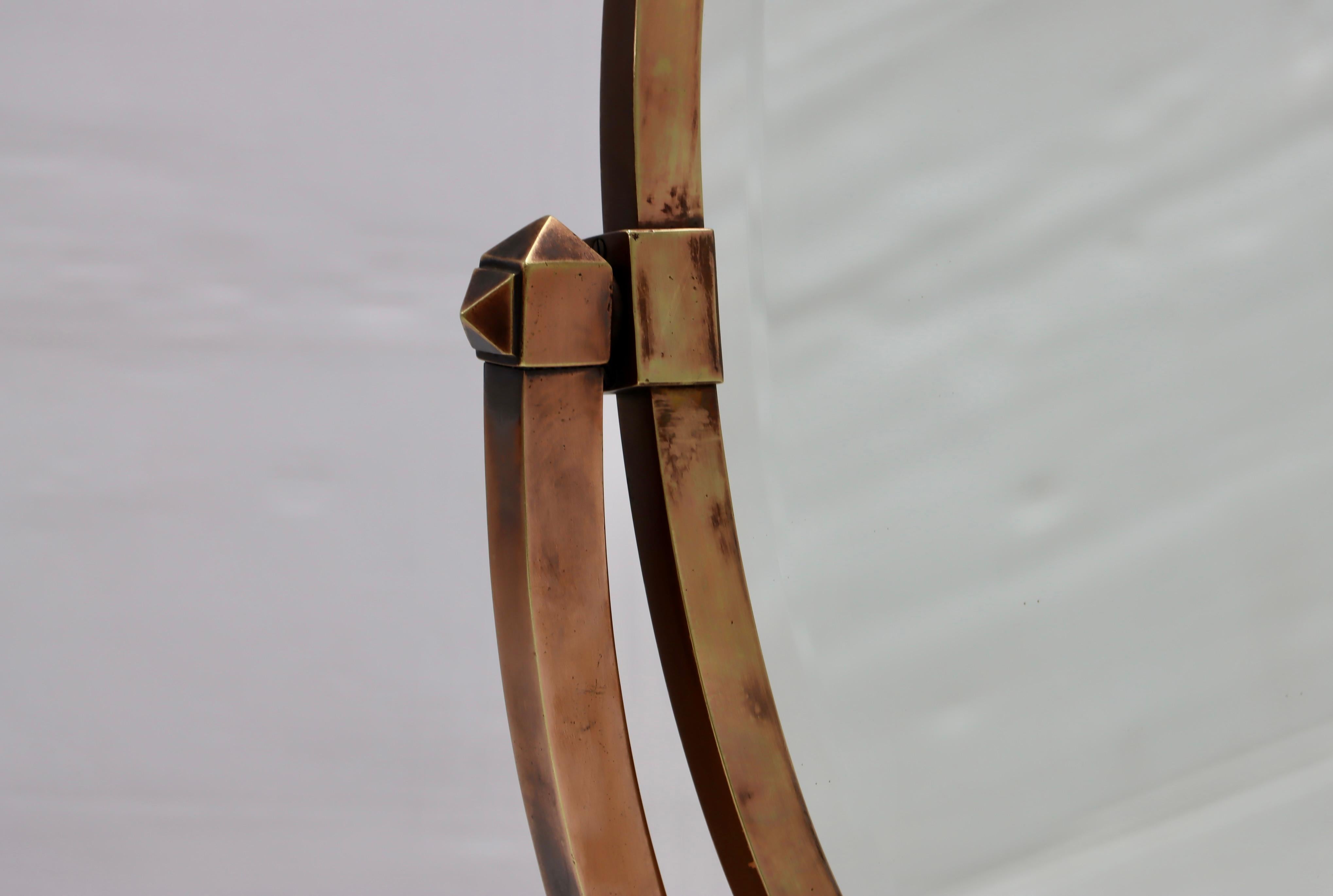 1940's Patinated Copper Large Vanity Mirror By JR Palmenberg's and Sons ...
