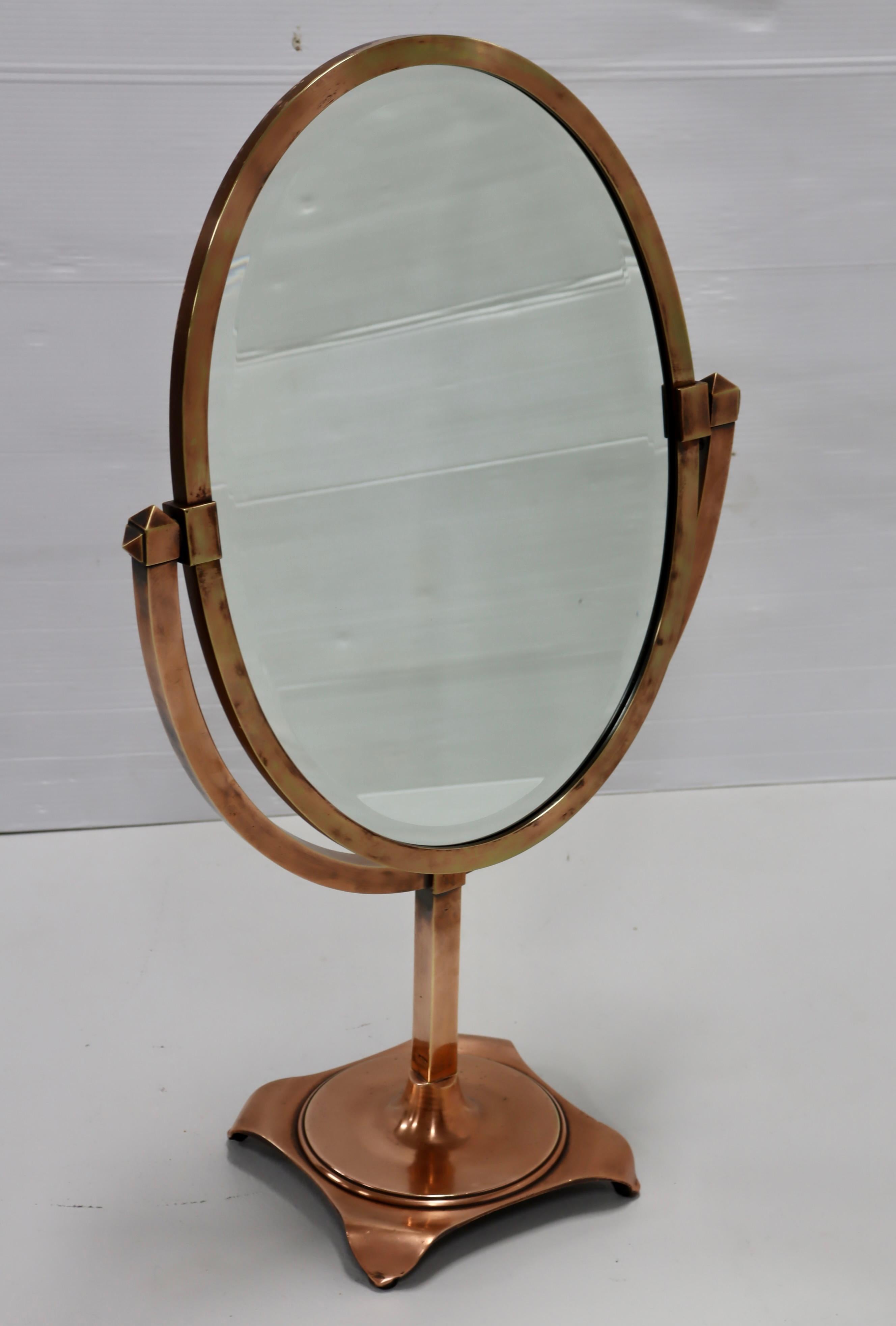 1940's Patinated Copper Large Vanity Mirror By JR Palmenberg's and Sons ...