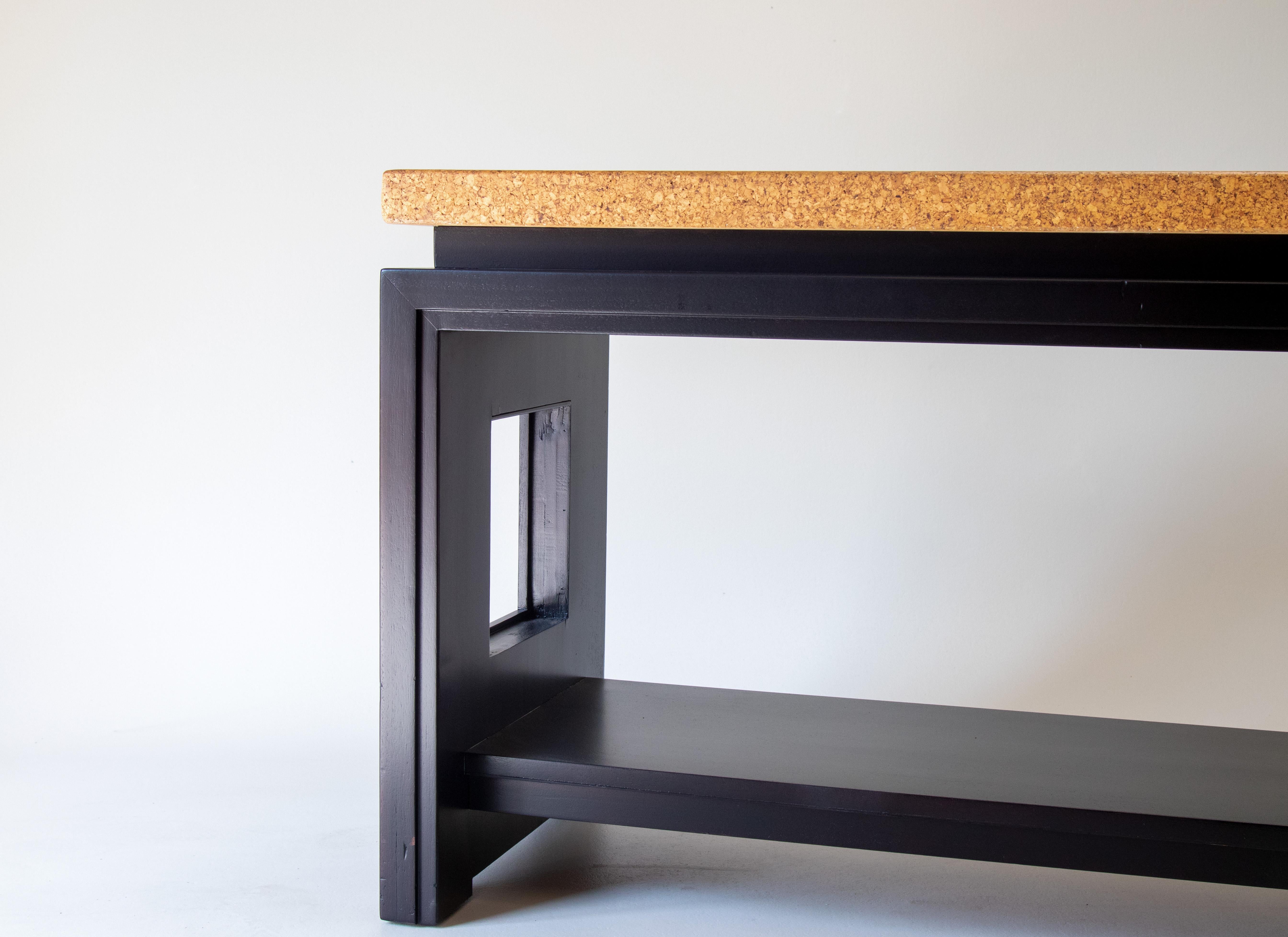 1940s Paul Frankl Cork Top Console Table Model No. 5033 For Sale at 1stDibs