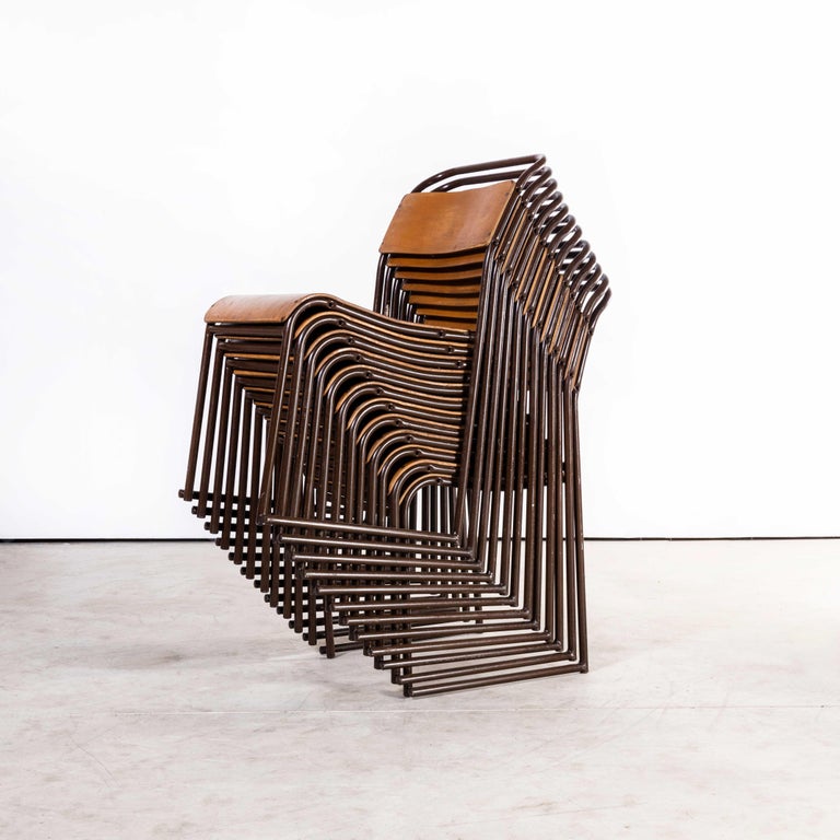 1940's Pel Tubular Metal Light Chocolate Dining Chairs, Set of Twelve ...